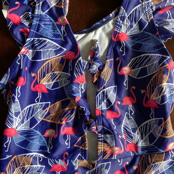 Shekini Swim Nwt Shekini Girls Swimwear V Neck Tie Knot Bathing